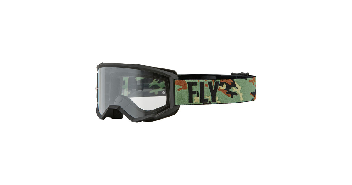 Motocross Goggles Fly Racing Focus USA Camo Black - inSPORTline