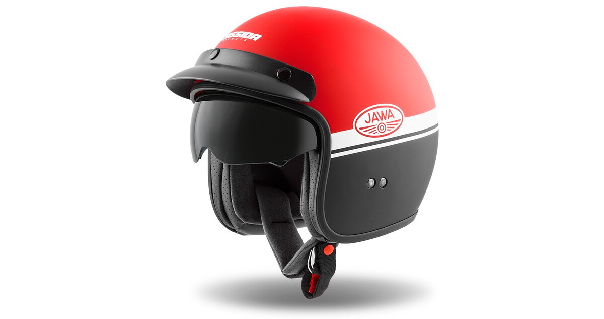 Motorcycle Helmet Cassida Oxygen Jawa OHC 2023 Red Matte/ Black/White ...