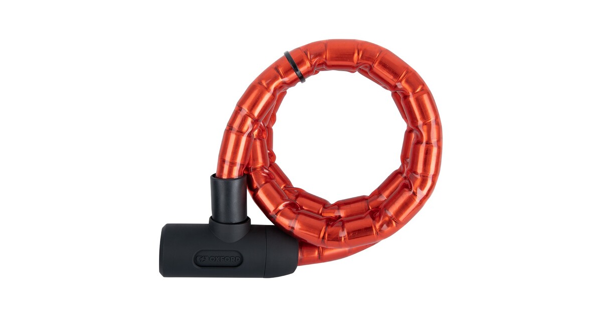Motorcycle Lock Oxford Barrier 1.4 m Red - inSPORTline
