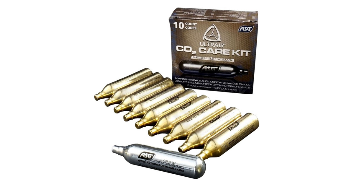 CO2 Cartridge Set ASG Ultrair Care Kit 12 g – 10-Pack - inSPORTline