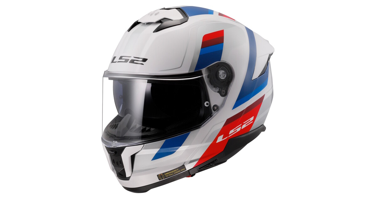 Motorcycle Helmet LS2 FF808 Stream II Vintage White Blue Red - inSPORTline
