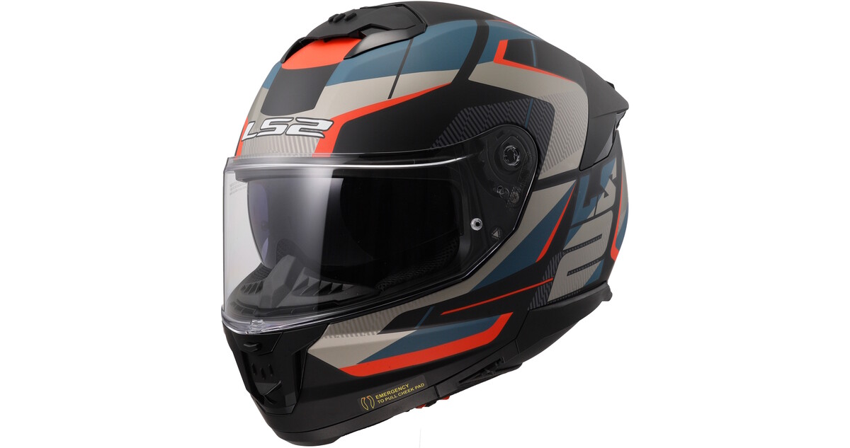 Motorcycle Helmet LS2 FF808 Stream II Road Matte Blach Blue - inSPORTline