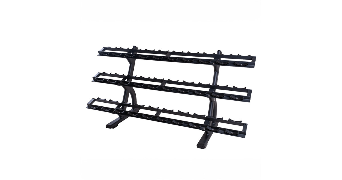 Three-Shelf Single-Handed Dumbbell Rack inSPORTline GymRack III ...