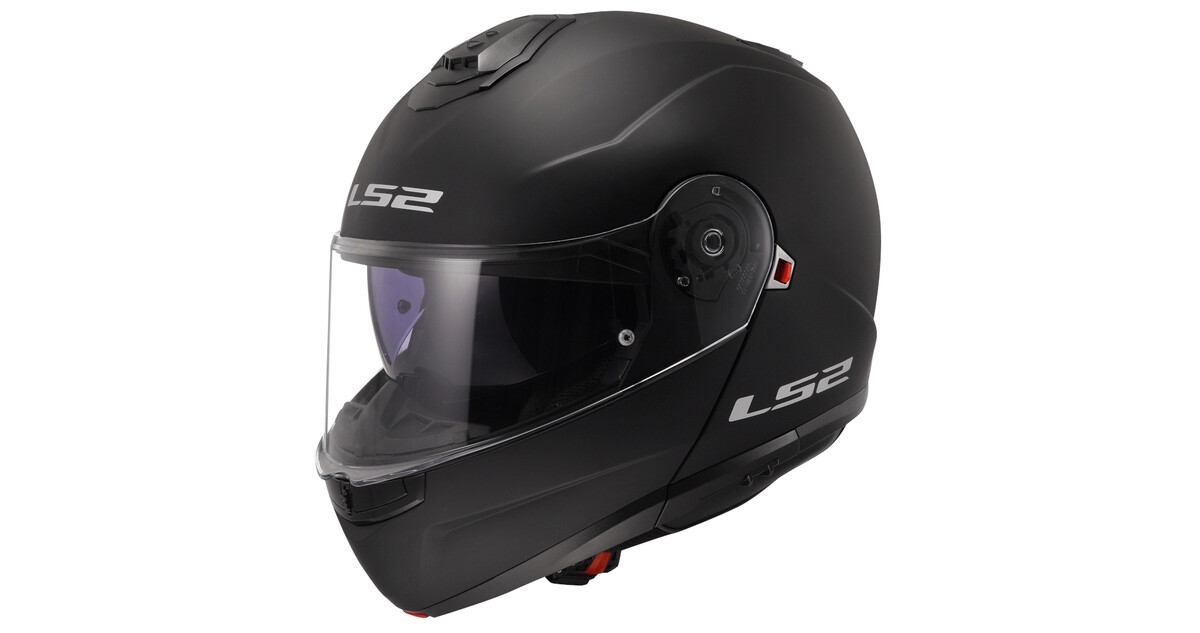 Flip-Up Motorcycle Helmet LS2 FF908 Strobe II Matte Black - inSPORTline