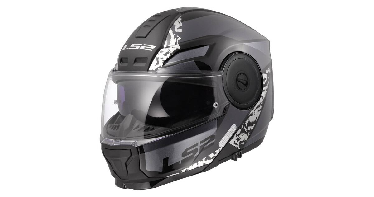 Flip-Up Motorcycle Helmet LS2 FF902 Scope II Oxyd Black Titanium ...