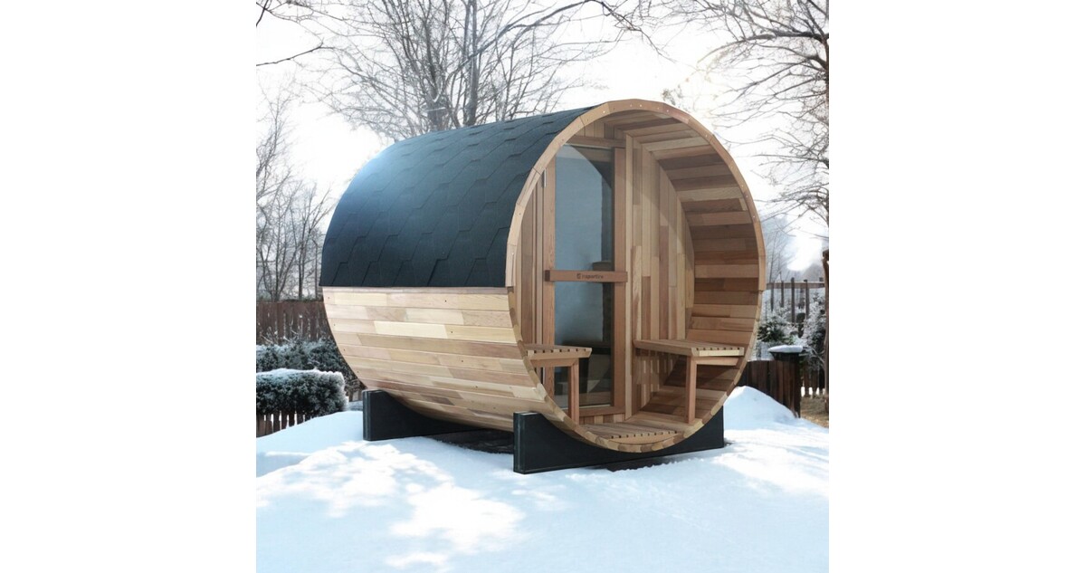 Barrel Sauna inSPORTline Viduor 400 – Cedar Wood - inSPORTline