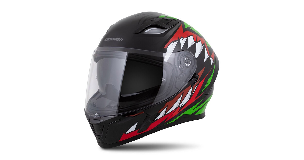 Motorcycle Helmet Cassida Orbit StriX Red/Green/Gray/White/Black ...