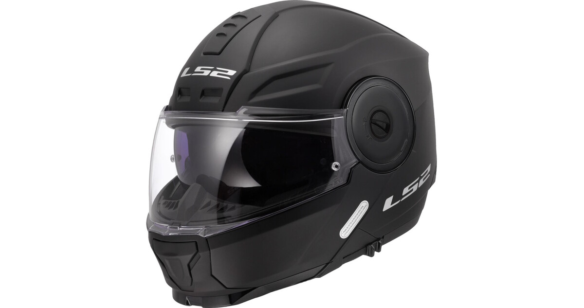 Flip-Up Motorcycle Helmet LS2 FF902 Scope II Solid Matte Black ...