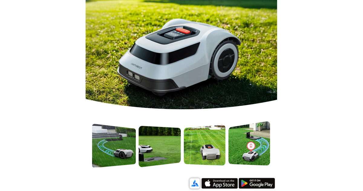 Robotic Lawn Mower w/ Boundary Wire Anthbot Pion 1000 (1,000 m2 ...