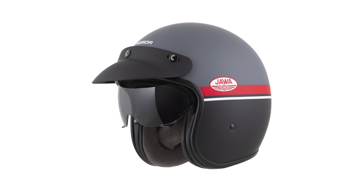 Motorcycle Helmet Cassida Oxygen Jawa OHC 2.0 Matte Gray/Red/Black ...