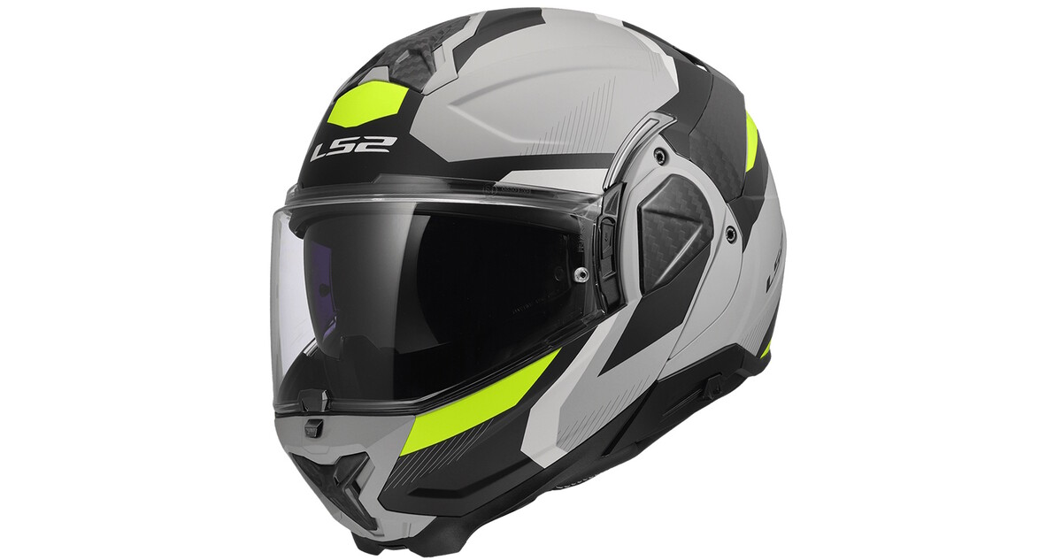 Flip-Up Motorcycle Helmet LS2 FF910 Advant II Triple Light Grey P/J ...