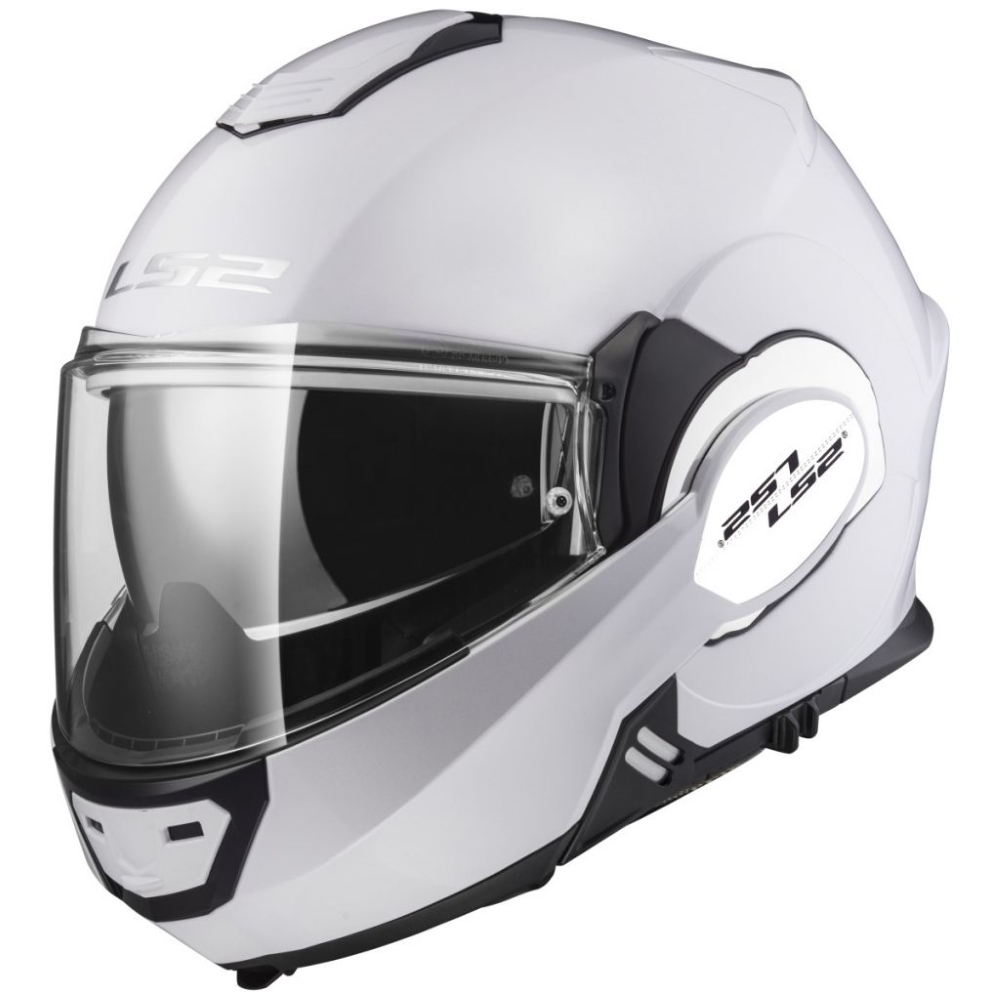 Flip-Up Motorcycle Helmet LS2 FF399 Valiant - Gloss White - inSPORTline