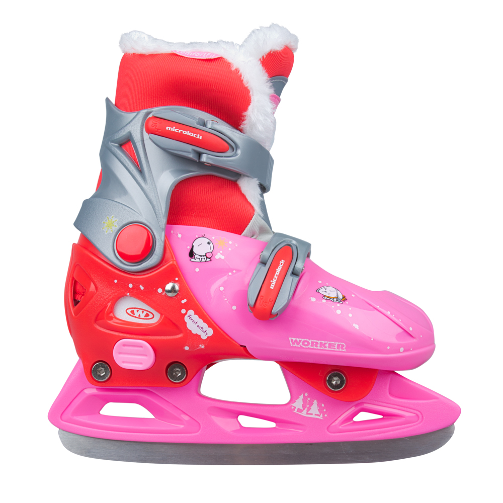 Girls’ Ice Skates WORKER Kelly Pro Girl – with Fur - inSPORTline