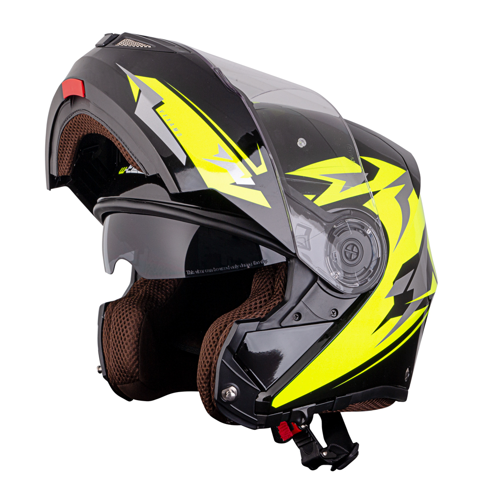 Flip-Up Motorcycle Helmet W-TEC Vexamo PR Black Graphic - inSPORTline