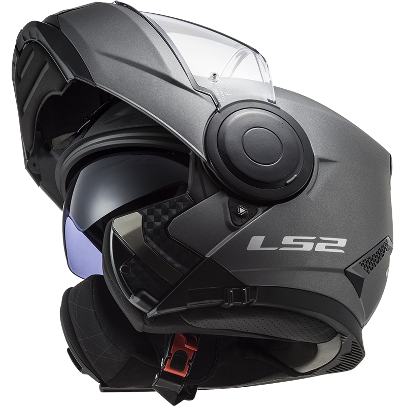 Flip-Up Motorcycle Helmet LS2 FF902 Scope Solid Matt Titanium - inSPORTline