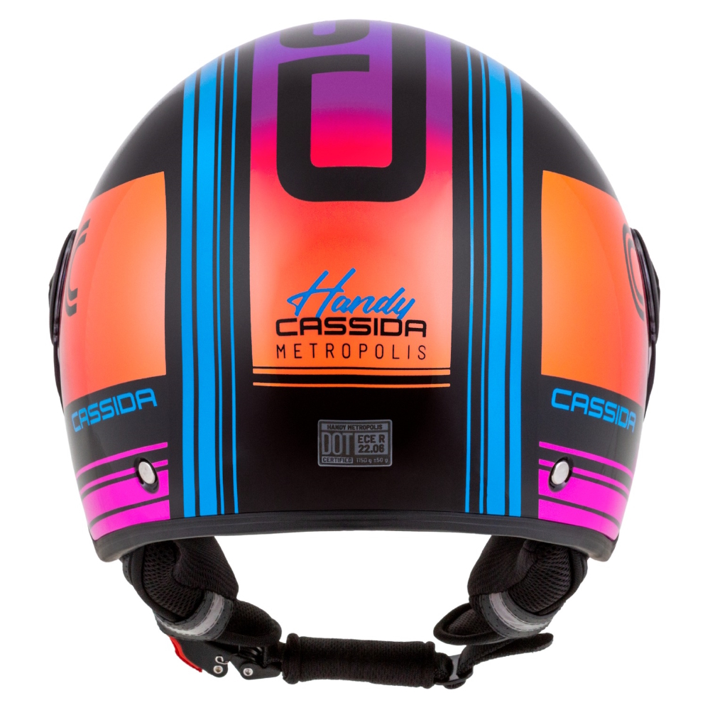 Motorcycle Helmet Cassida Handy Metropolis Black/Teal/Gradient ...