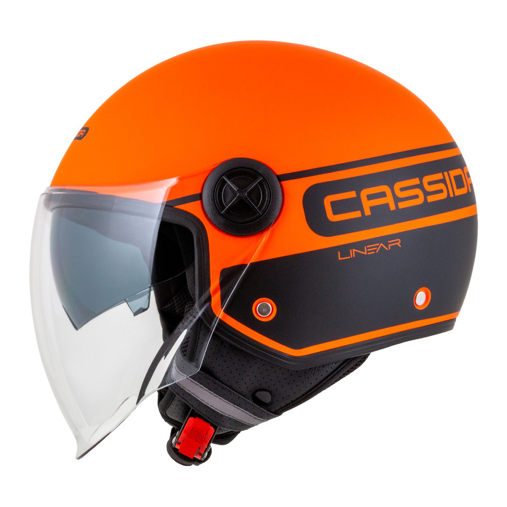 Motorcycle Helmet Cassida Handy Plus Linear Pearl Matte Orange/Black ...