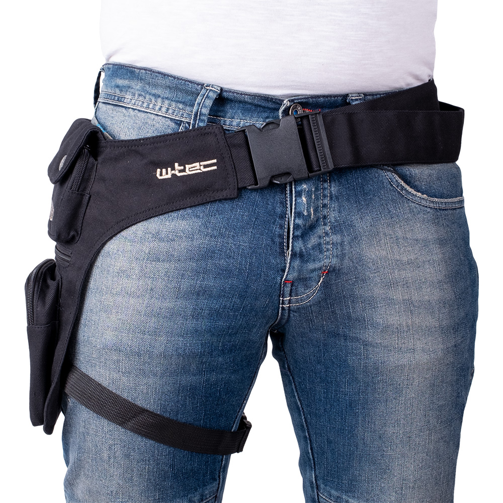 Motorcycle Thigh Bag W-TEC Black Heart Devil Skull Black Tex - inSPORTline